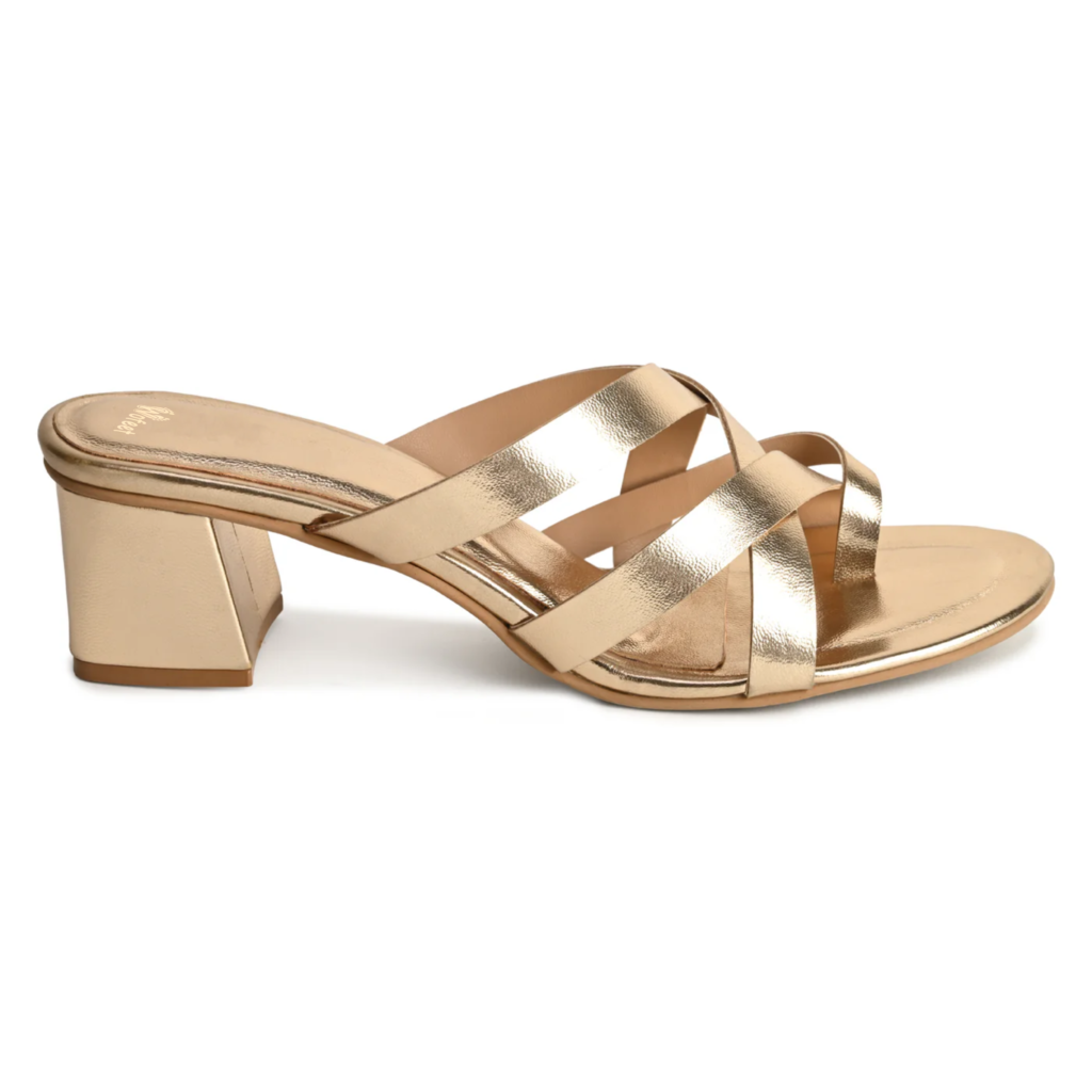 Salvadore Gold Heels For Women - wofeet.in